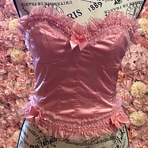 AKIRA | Tops | Satiny Soft Pink Bustier Designed By Akira | Poshmark